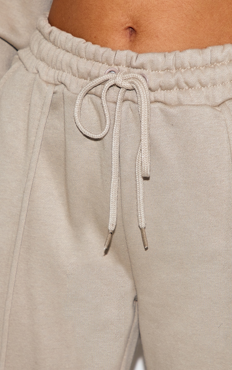 Petite Moss Grey Wide Leg Seam Detailed Sweatpants | Petite ...