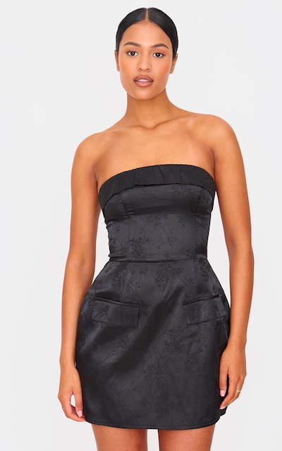 Black dress with flowers | PrettyLittleThing