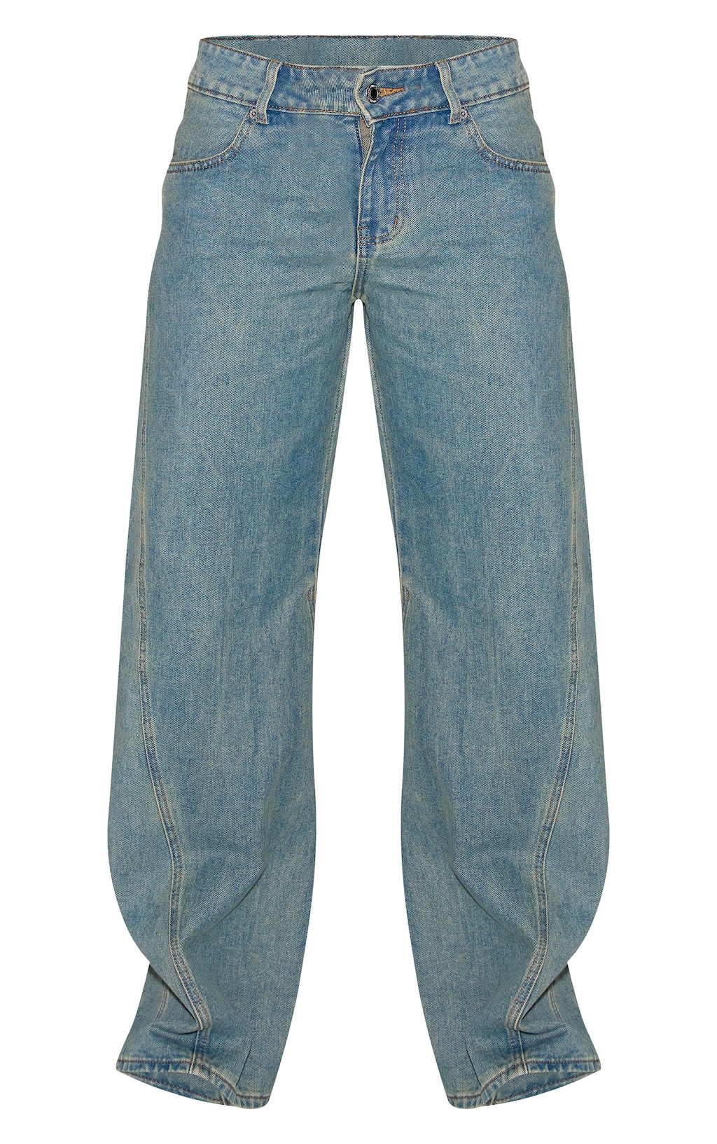 Vintage Seam Detail Relaxed Wide Leg Jeans | Denim | PLT USA