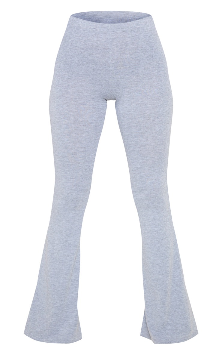 Petite Grey Marl Basic Flare Leg Pants | Petite | PLT USA