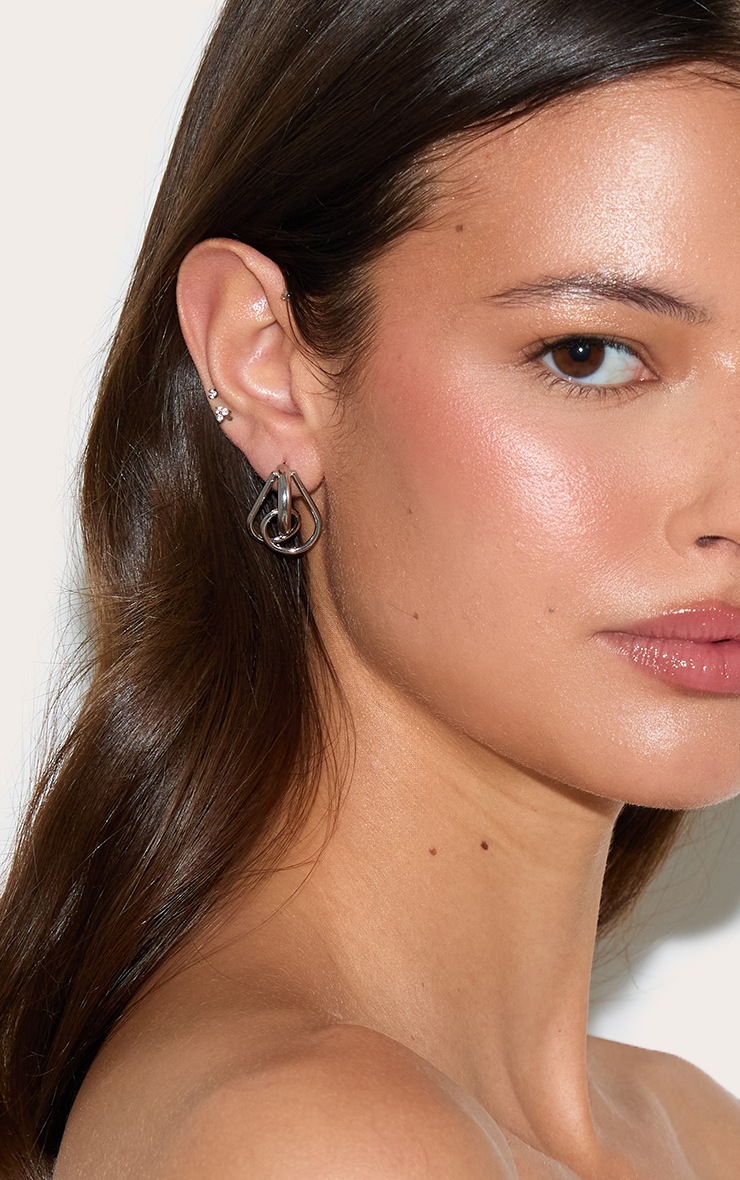 Silver Abstract Multi-pack Stud Earrings | Accessories | PLT