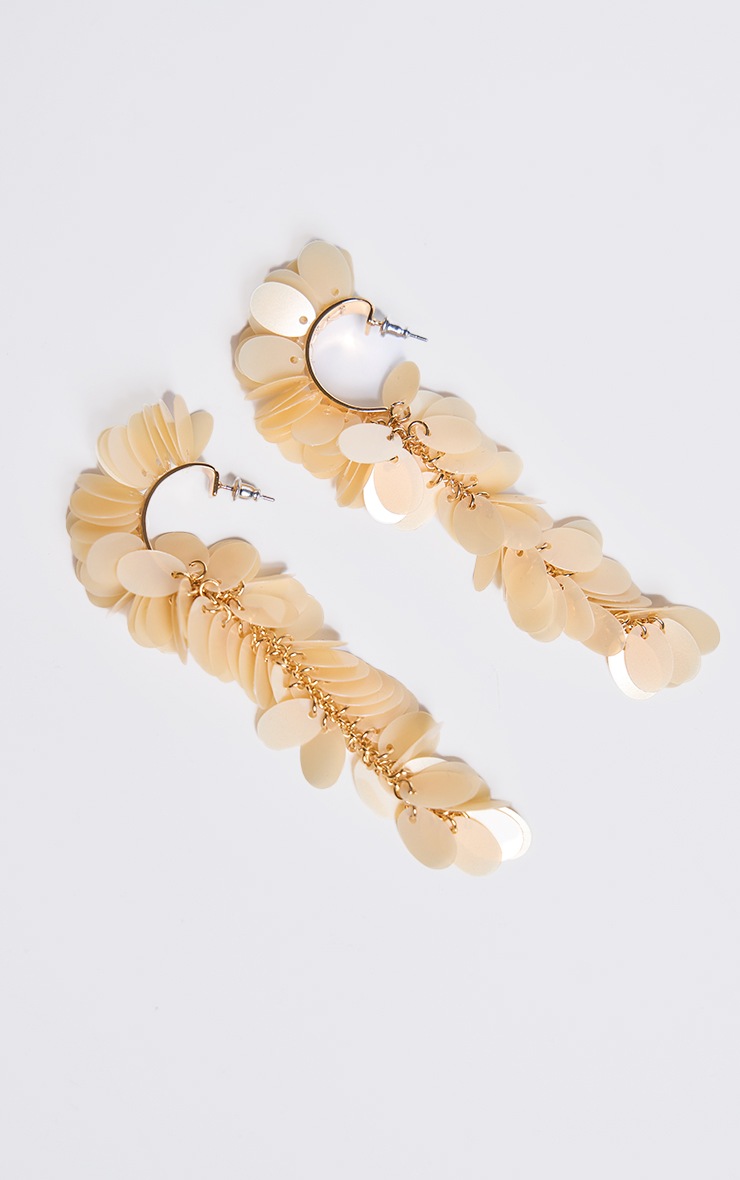 Nude Cluster Sequin Drop Statement Earrings | Accessories ...