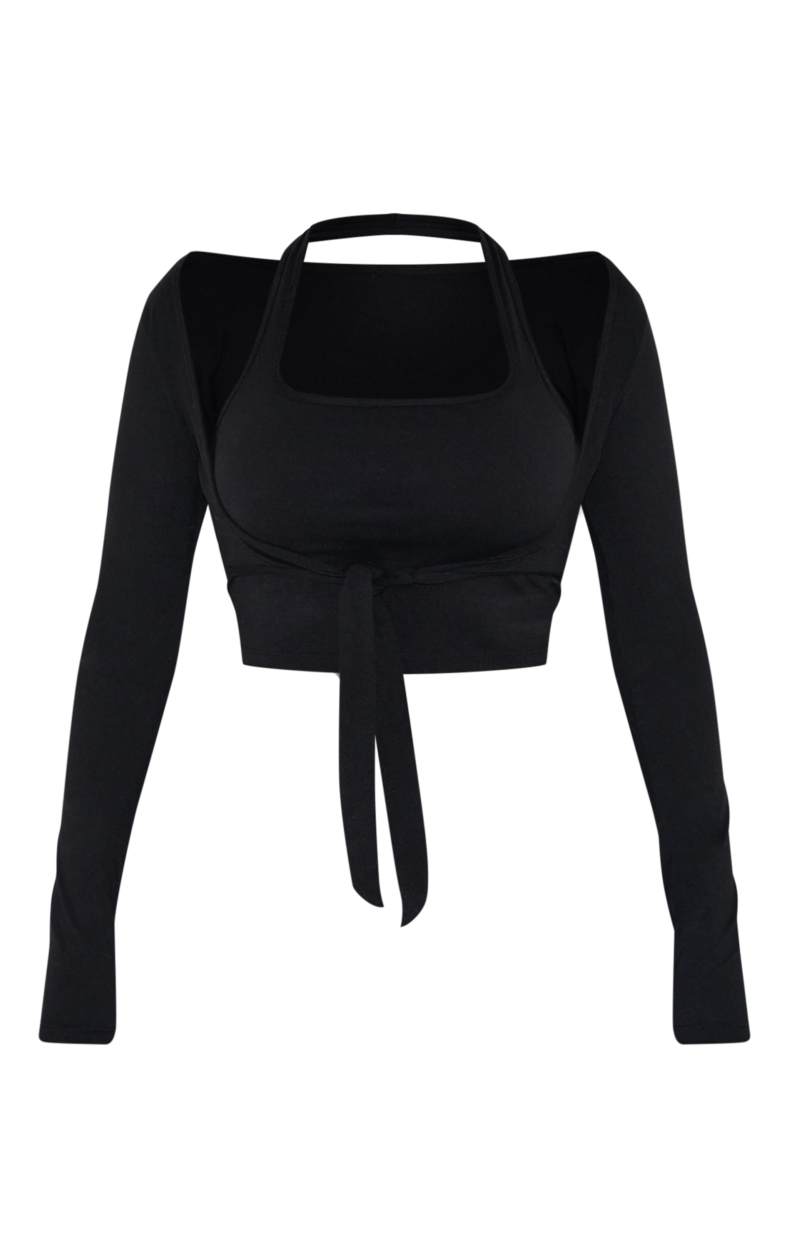 Shape Black Active Layered Under Bust Support Strap Padded Top | Shape ...