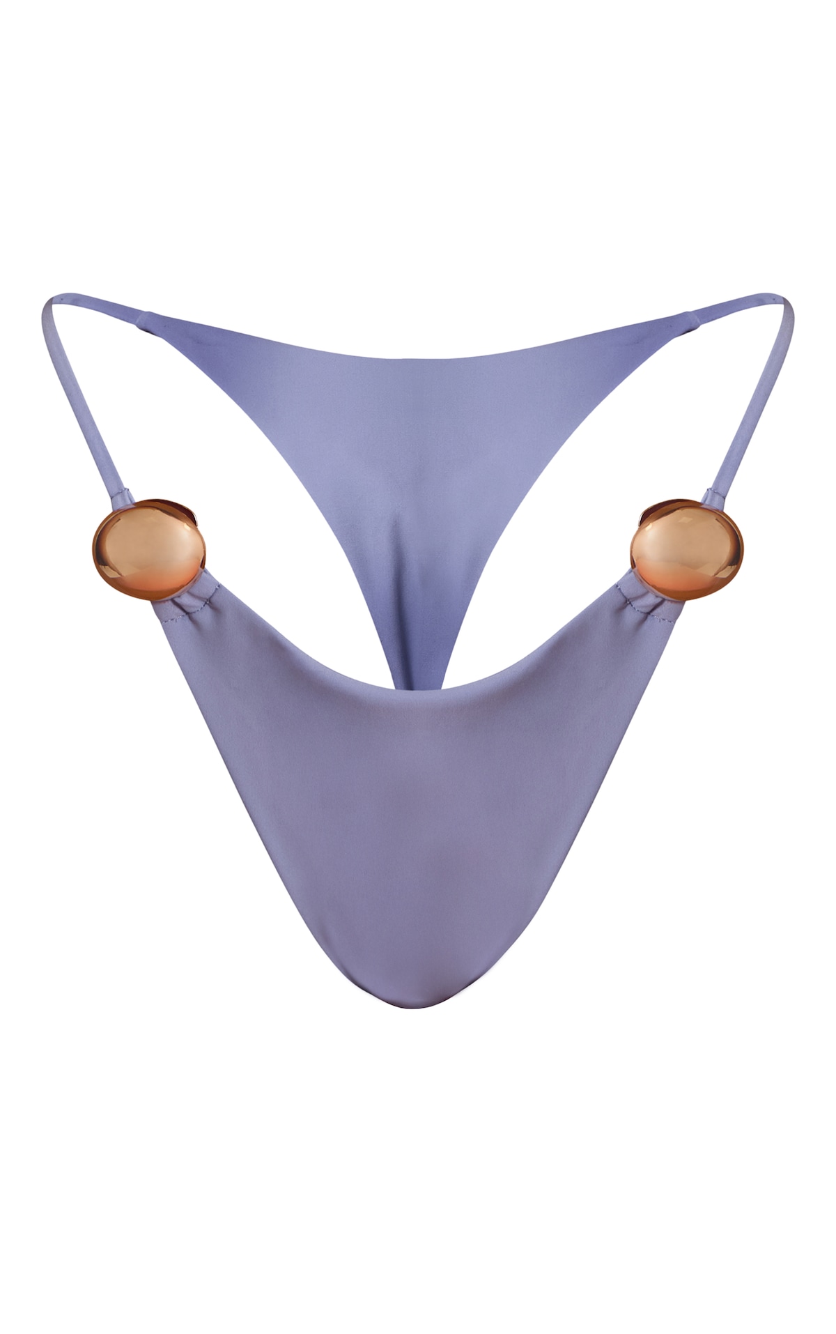 Shape Blue Gold Trim Strappy Bikini Bottom | Shape | PLT