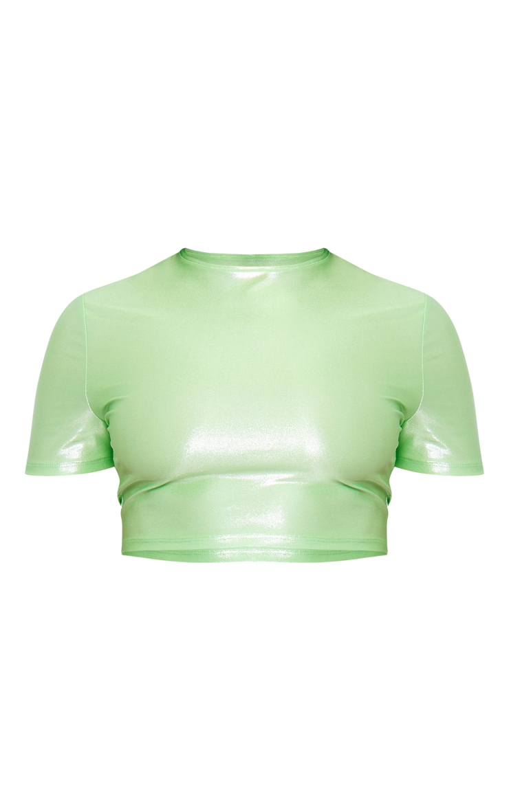 Shape Lime Green Disco Sculpt Crop Top | Shape | PLT UAE