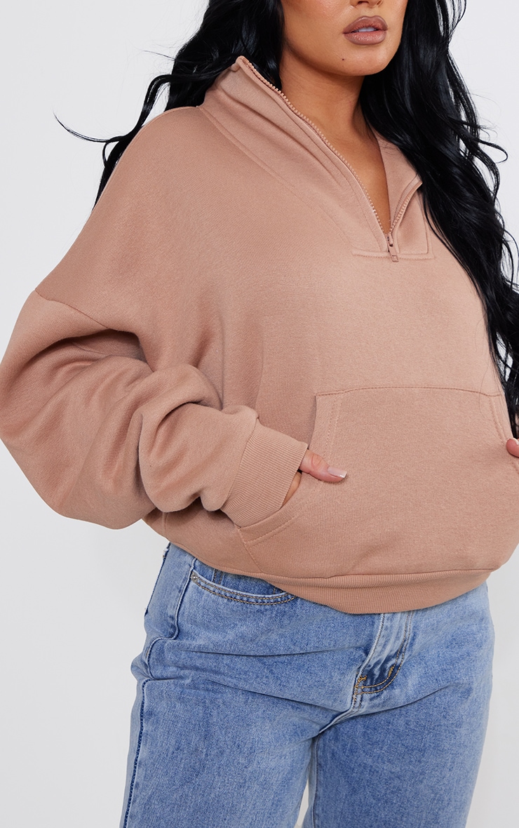 Rose Panel Pocket Detail Funnel Neck Sweater | Athleisure | PLT