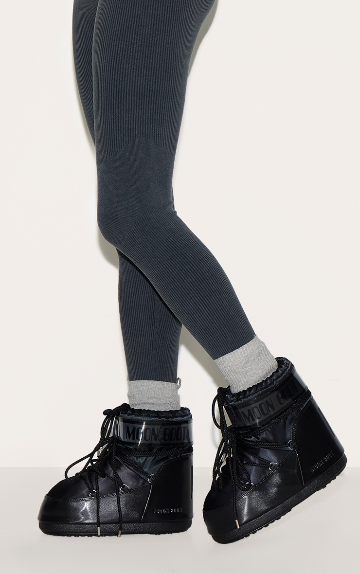 MOON BOOT Black Low Glance | Footwear | PLT