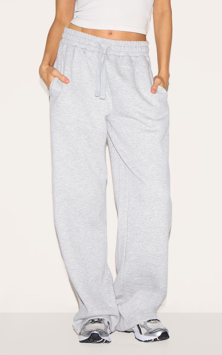 Ash Grey Wide Leg Oversized Sweatpants | Sweat | PrettyLittleThing USA