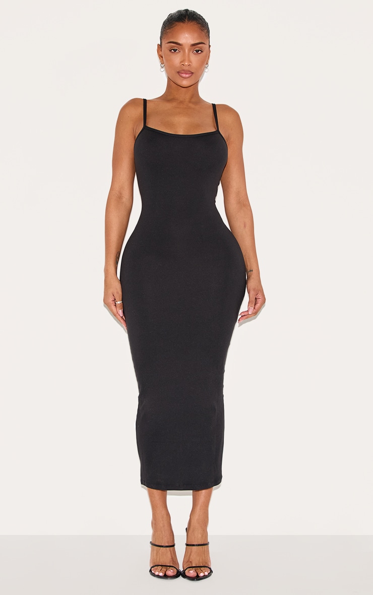 Shape Black Soft Sculpted Maxi Dress | Shape | PrettyLittleThing AUS