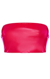 Red Vinyl Bandeau Top | Co-Ords | PrettyLittleThing USA