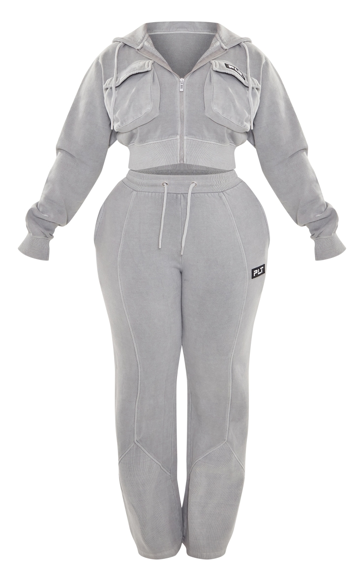 PLT Shape Grey Marl Washed Wide Leg Joggers | Shape | PLT