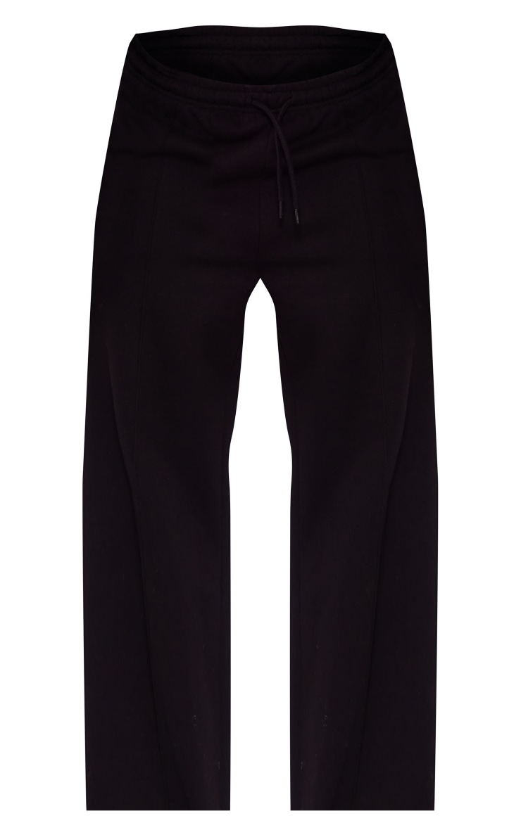 Plus Black Mid Rise Seam Straight Leg Joggers | Plus Size ...