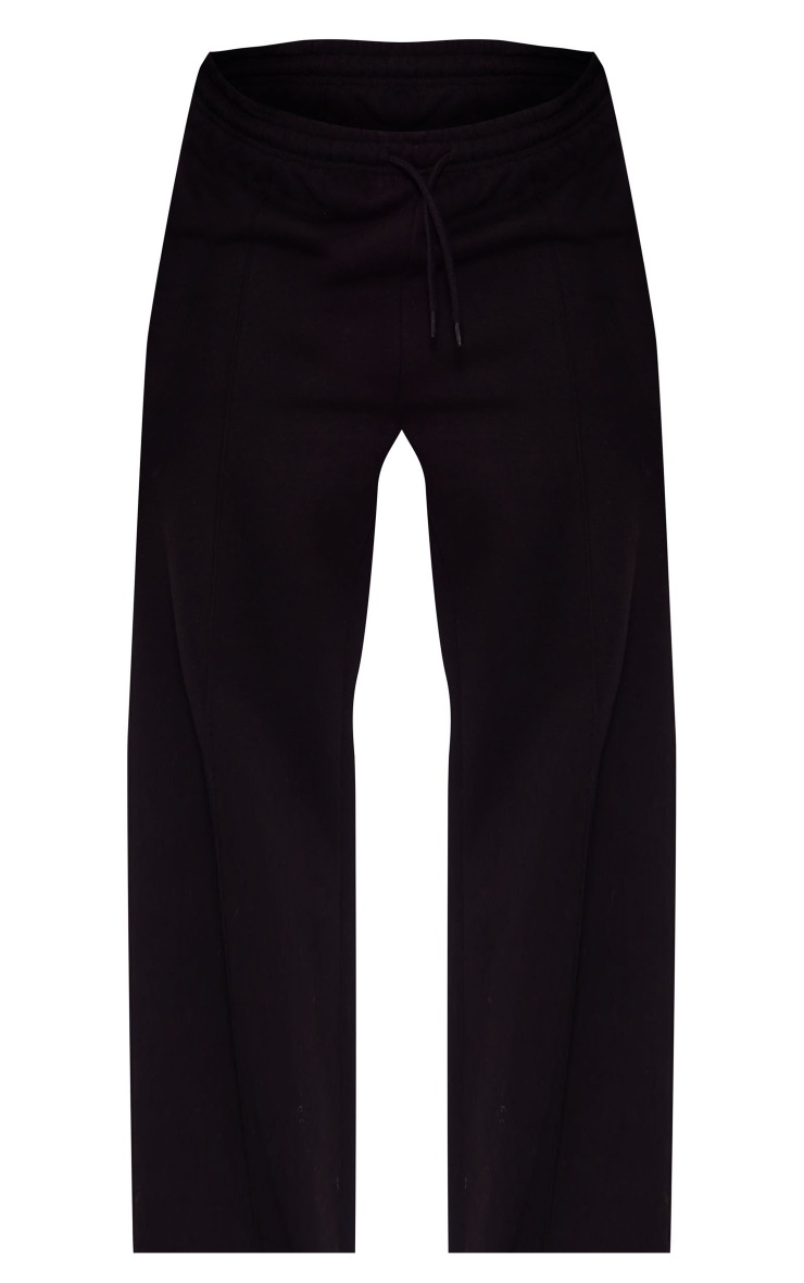 Plus Black Mid Rise Seam Straight Leg Joggers | Plus Size ...