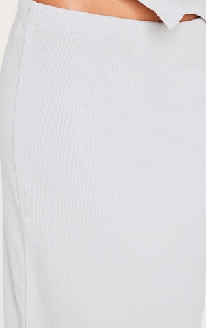 Grey Ribbed Detail Mid Rise Maxi Skirt | Co-ords | PLT