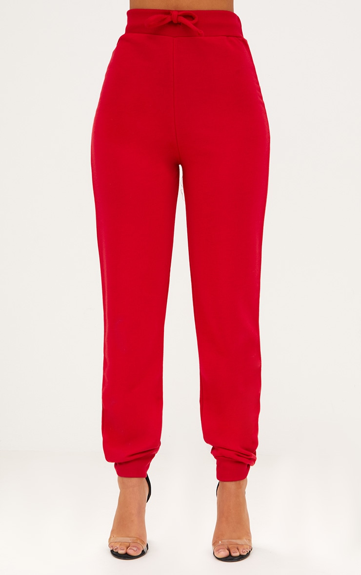Red Ultimate Sweat Joggers. Trousers | PrettyLittleThing
