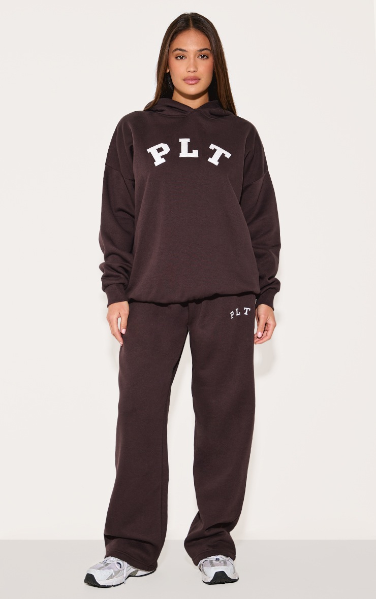 PLT Chocolate Logo Oversized Wide Leg Sweatpants | Athleisure | PLT USA