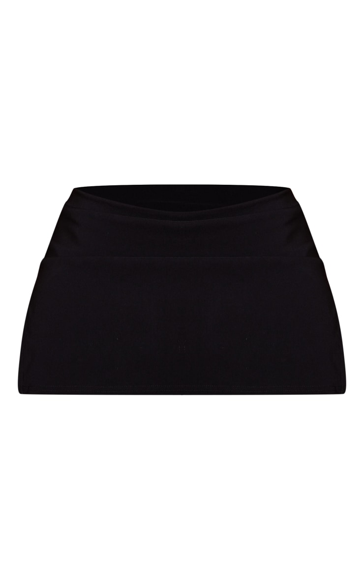 Shape Black Stretch Woven Split Micro Mini Skirt | PrettyLittleThing USA