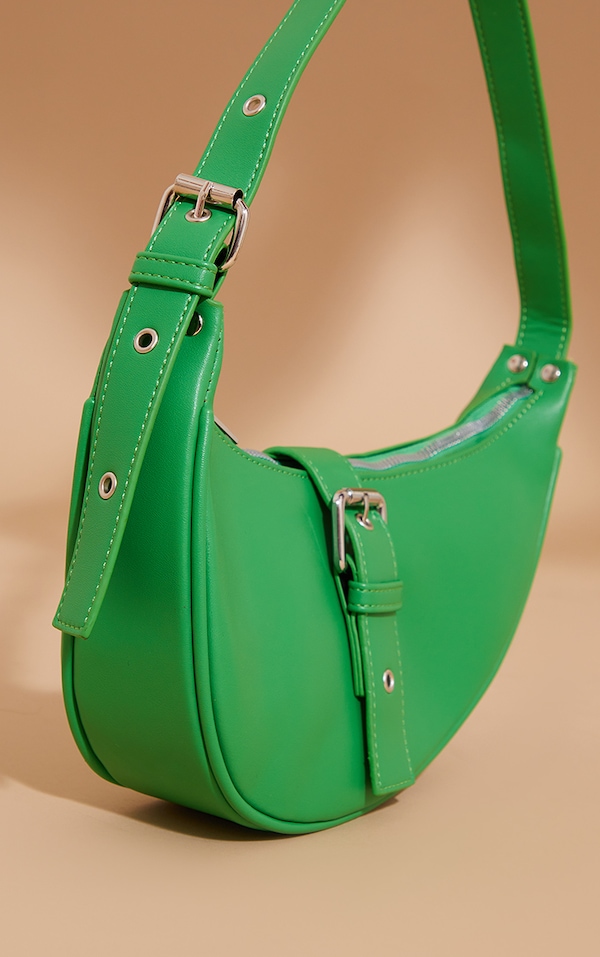 Green Half Moon Buckle Shoulder Bag | Accessories | PLT