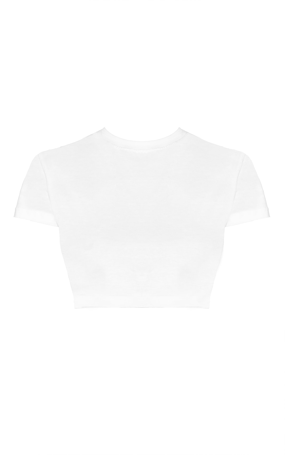 Basic White Cotton Blend Short Sleeve Crop Top | Tops ...