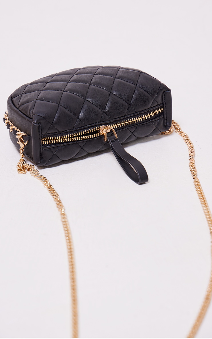 Black Diamond Padded Chain Cross Body Bag | Accessories ...