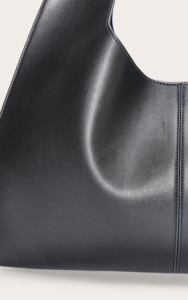 Black Pu Circle Handle Shoulder Bag | Accessories | PrettyLittleThing USA
