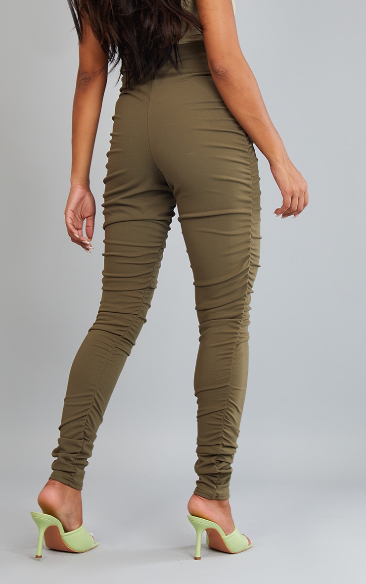 Maternity Olive High Waisted Ruched Pant | Maternity ...
