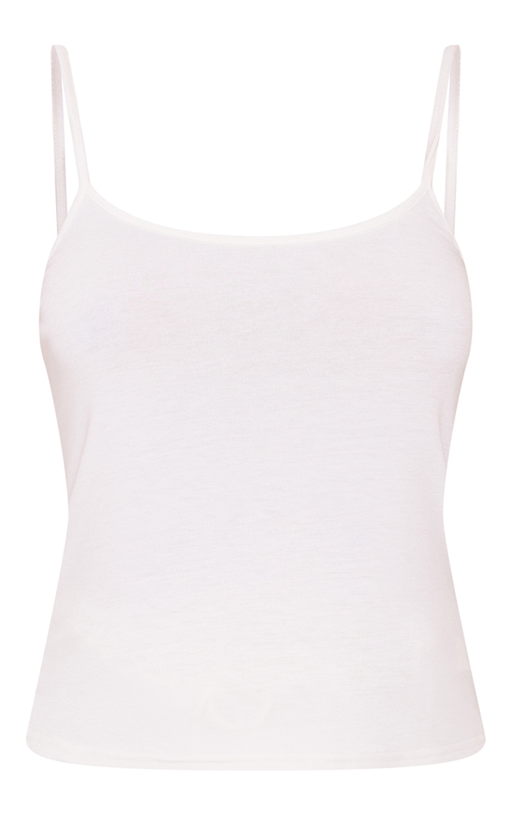 Recycled Cream Jersey Cami Pj Top | PrettyLittleThing USA