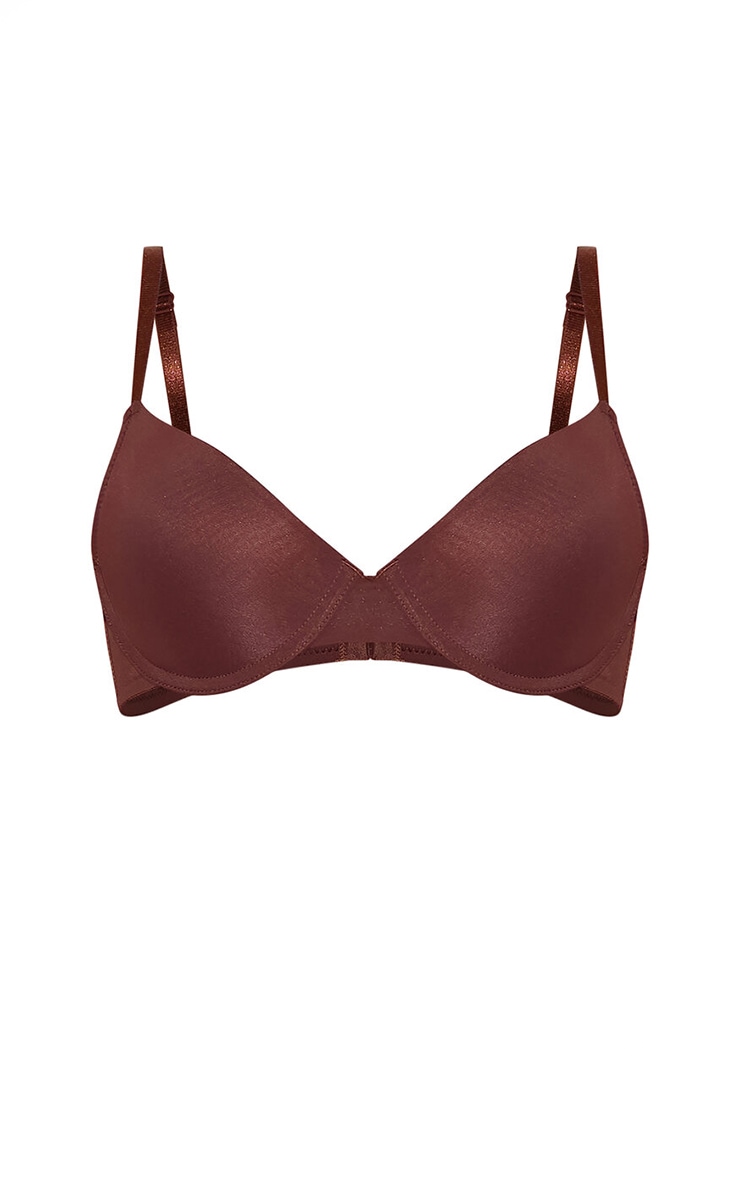 Brown Underwired T-Shirt Bra | Lingerie & Nightwear | PrettyLittleThing USA