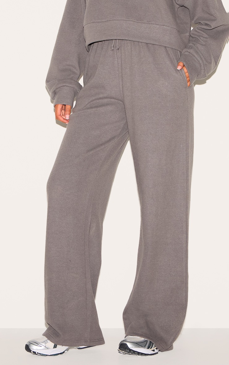 Tall Charcoal Drawstring Straight Leg Joggers | Tall | PLT