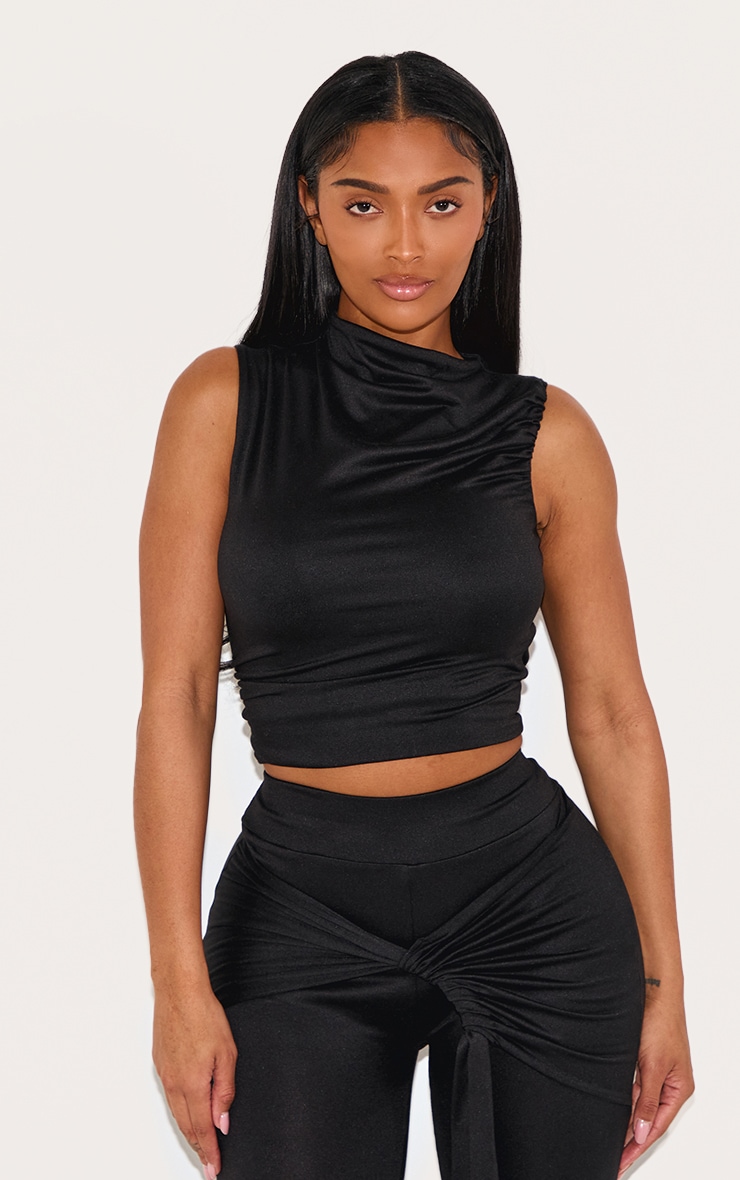 Shape Black Super Soft Ruched Off The Shoulder Top | Shape | PLT