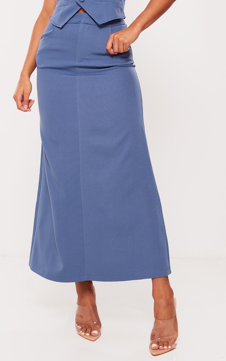 Denim Tailored Woven High Waist Midaxi Skirt | Co-ords ...