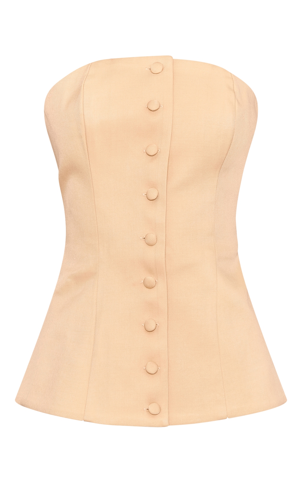 Butter Yellow Woven Structured Bandeau Vest | Tops | PLT USA