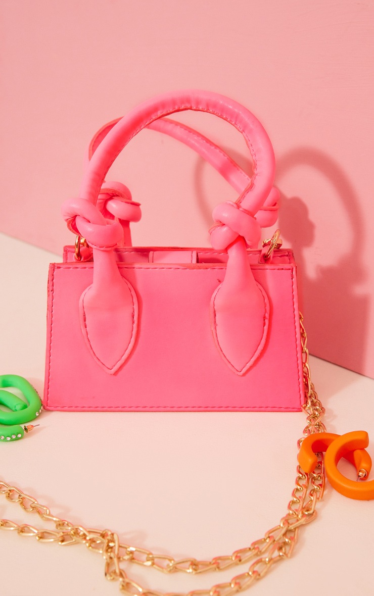 Pink Knot Handle Mini Grab Bag | Accessories | PrettyLittleThing USA