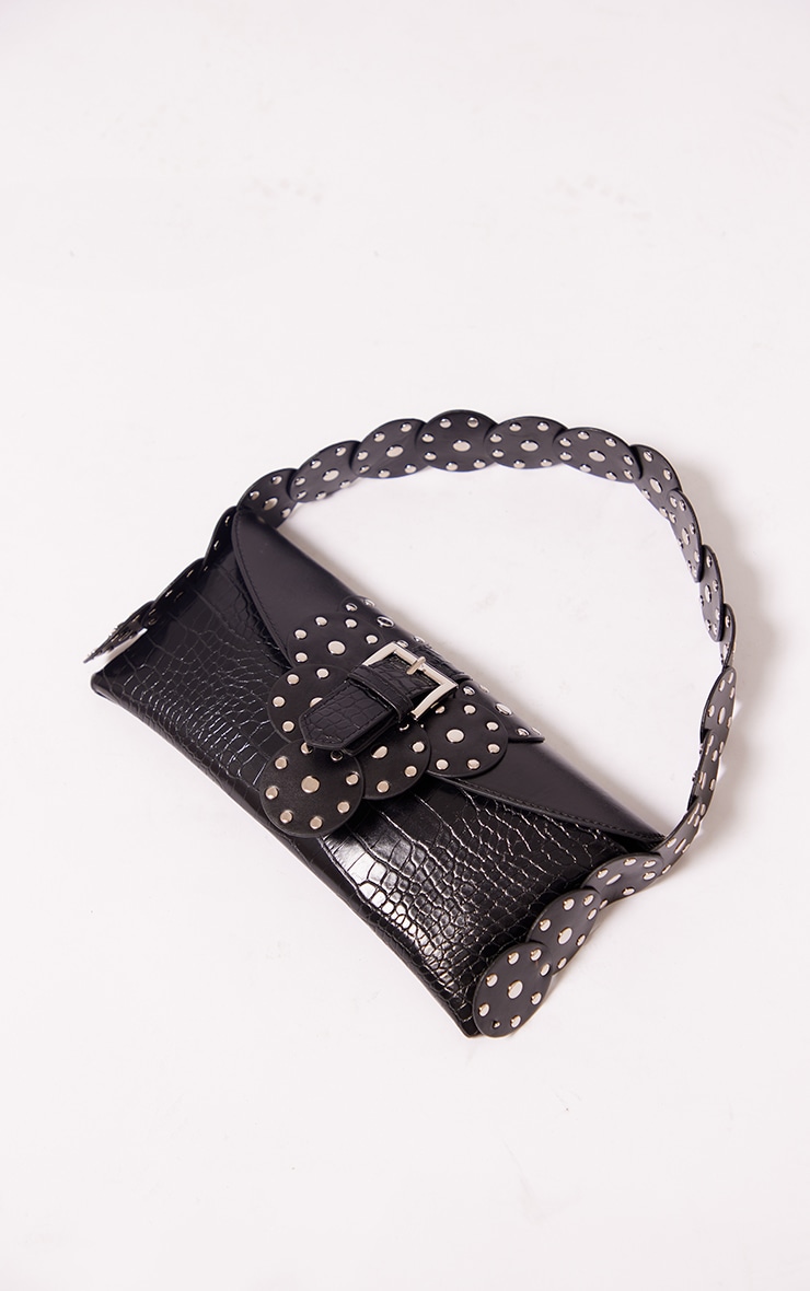 Black Sheild Strap Shoulder Bag | Accessories | PrettyLittleThing