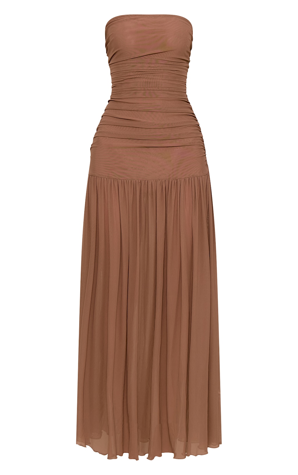 Chocolate Ruched Scarf Dropped Waist Maxi Dress | Dresses ...
