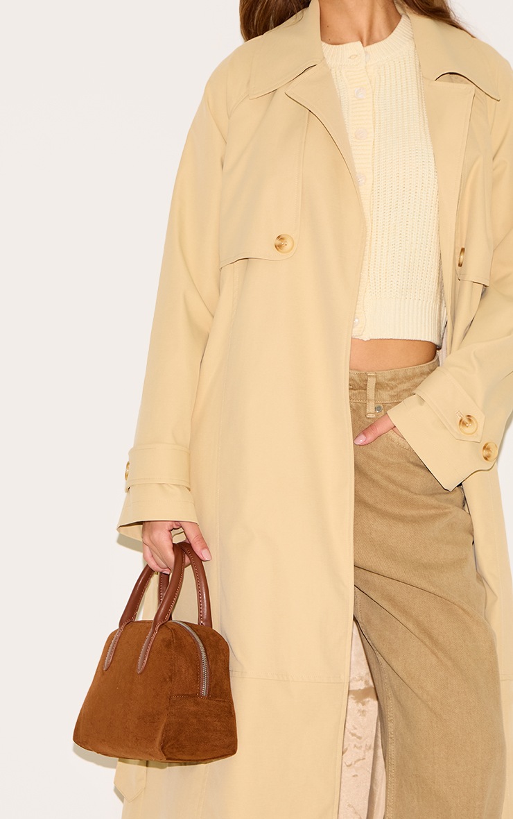 Stone Oversized Storm Flap Detail Trench | Outerwear | PLT