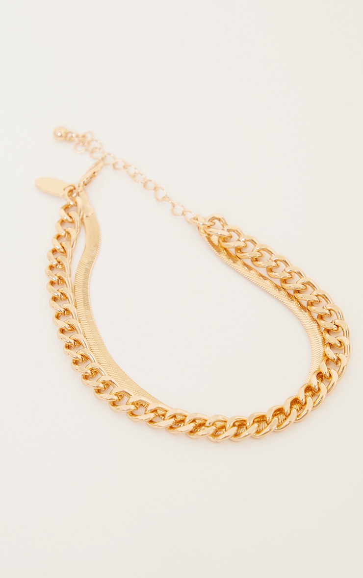 Gold Assorted 2 Pack Bracelet | Accessories | PrettyLittleThing USA