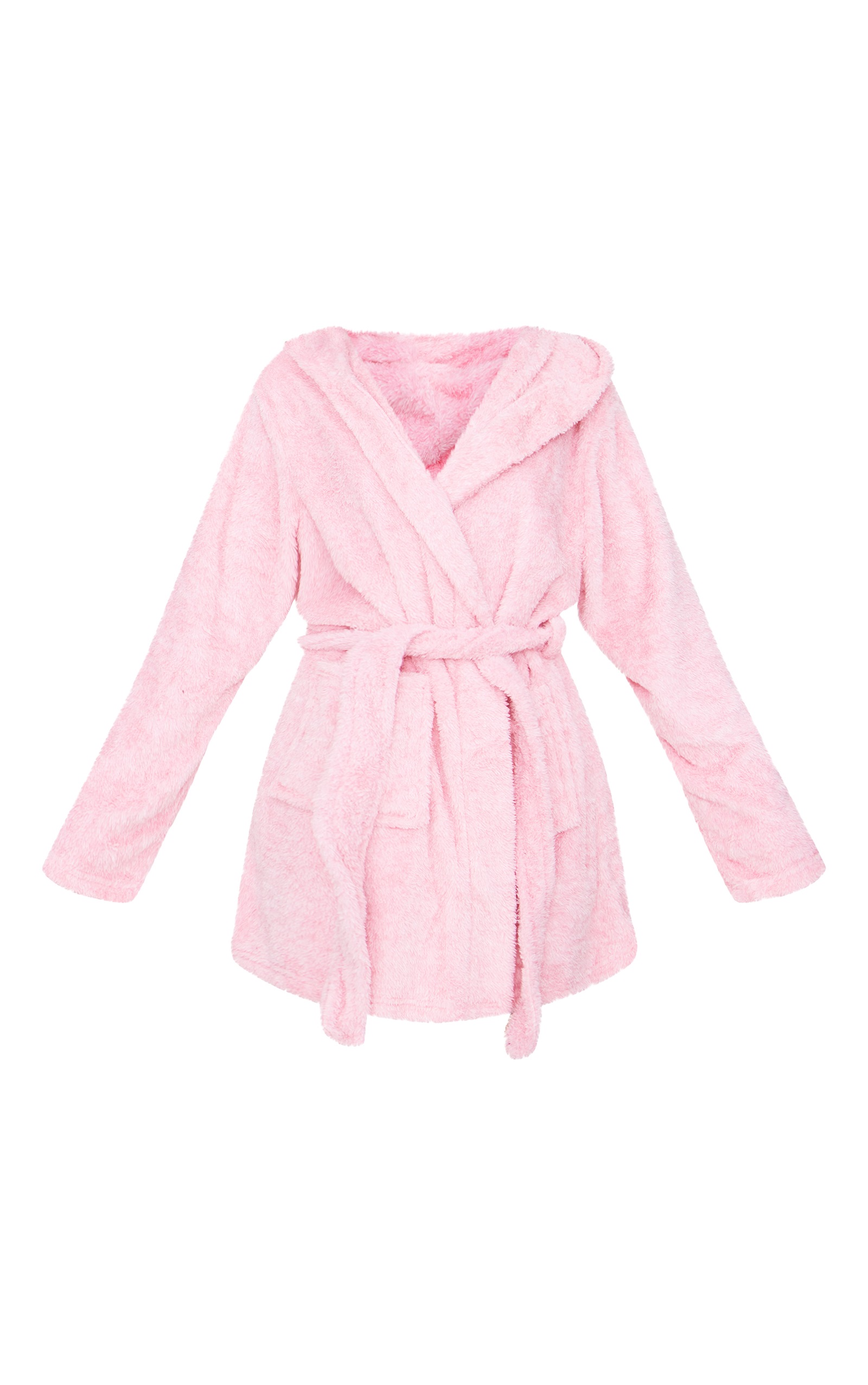 PRETTYLITTLETHING Pink Fluffy Dressing Gown | Lingerie & Nightwear ...