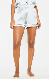 PRETTYLITTLETHING Ice Blue Satin Pocket PJ Set | Lingerie & Nightwear ...