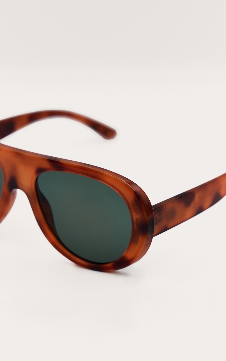 Orange Tortoiseshell Round Aviator Sunglasses | Accessories ...
