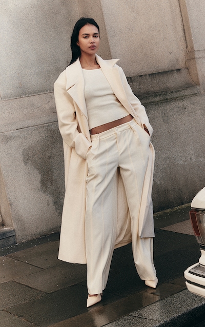 Cream Pants | PrettyLittleThing USA