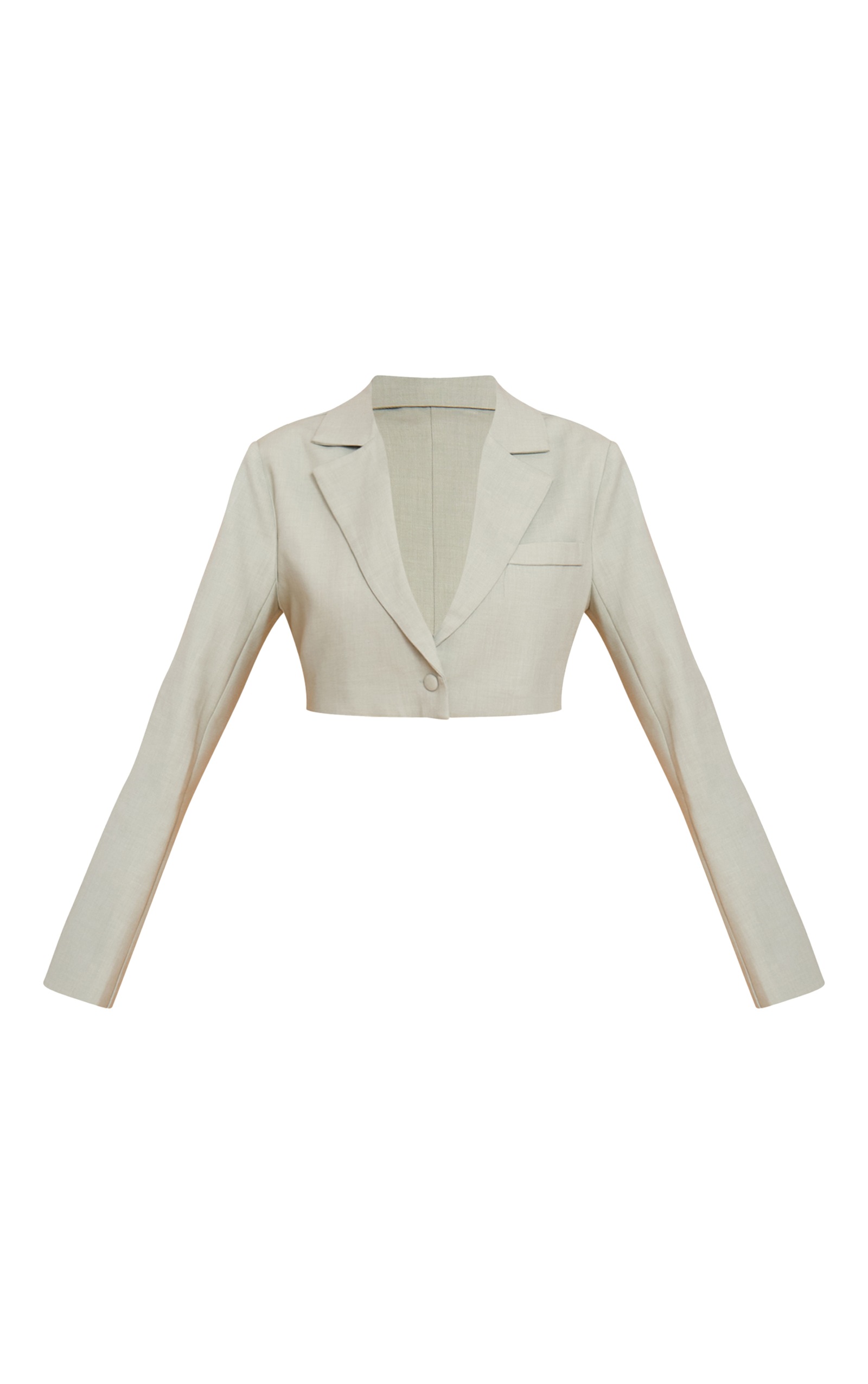 Sage Cropped Structured Boxy Blazer | Outerwear | PLT