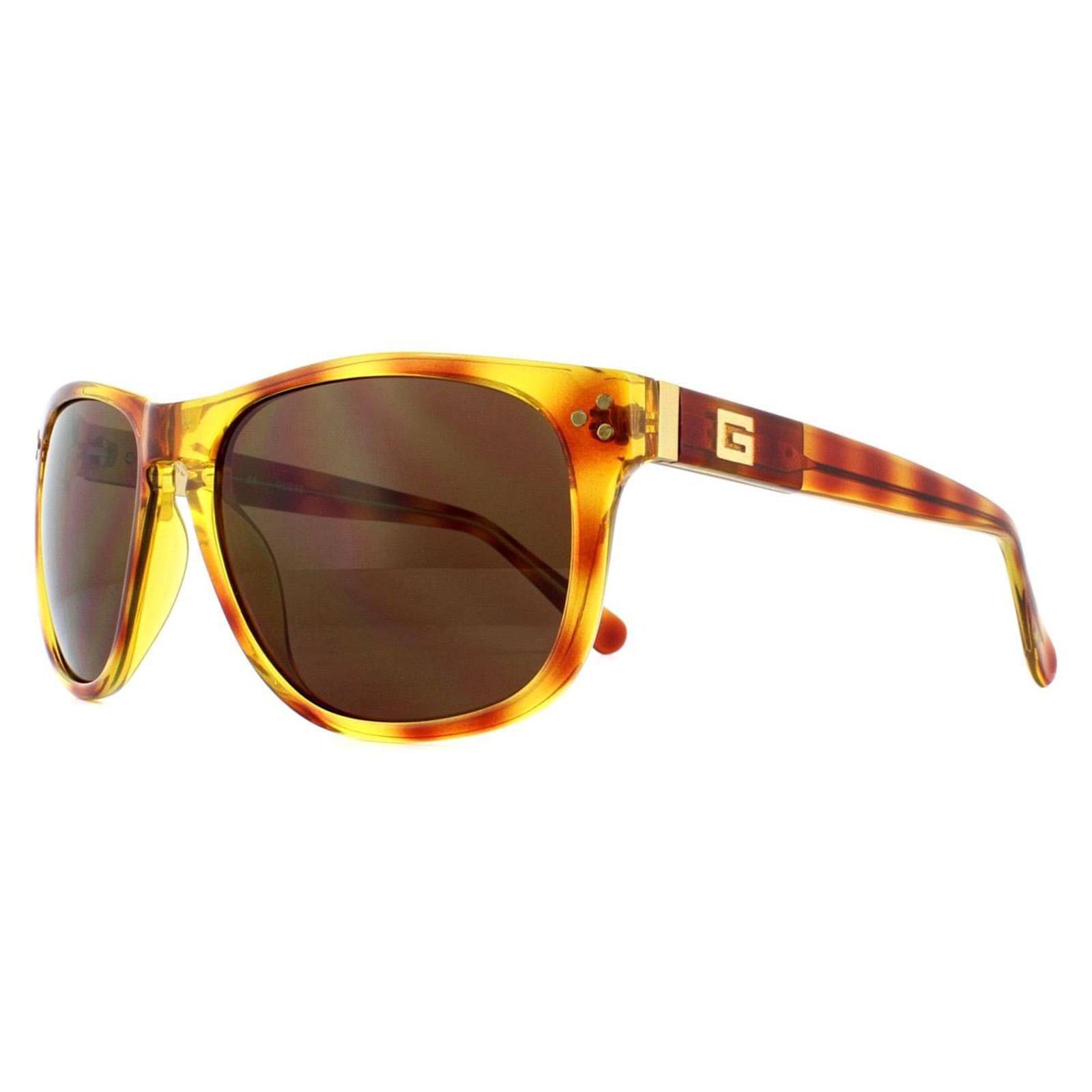 Guess Brown Rectangle Blonde Havana Brown Gradient Sunglasses | PLT