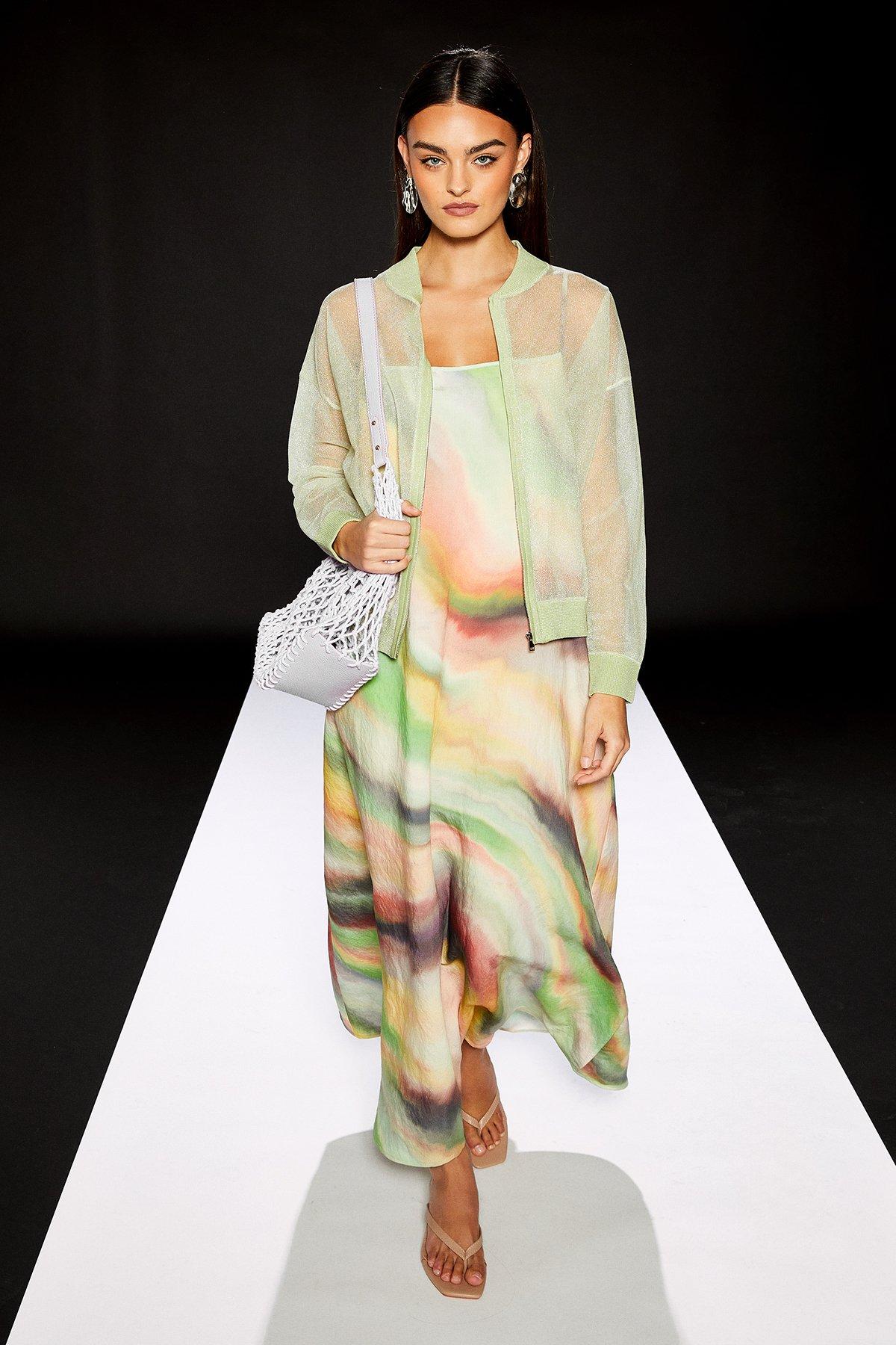 RUNWAY 1.8.1.8 Multi Runway 1.8.1.8 Printed Tie Back Maxi Dress ...