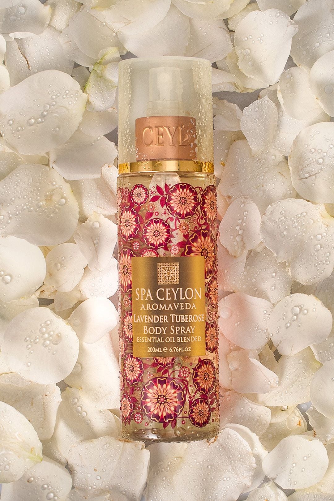 Spa Ceylon Transparent Lavender Tuberose - Body Spray-200ml | PLT