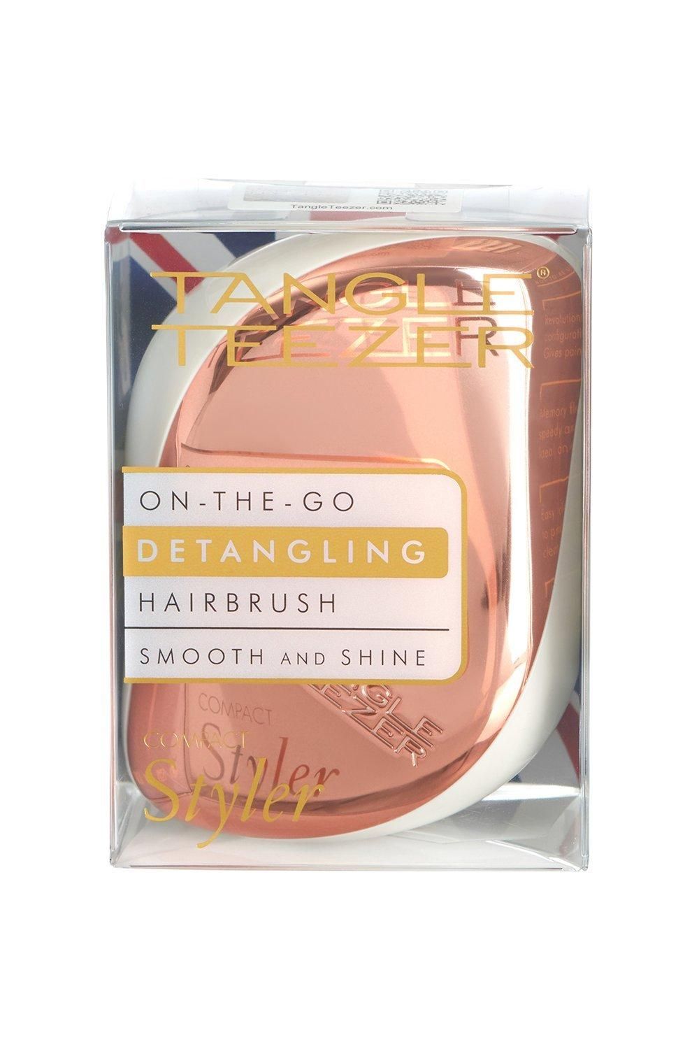 Tangle Teezer Gold Compact Styler Detangling Hairbrush - Rose Gold ...
