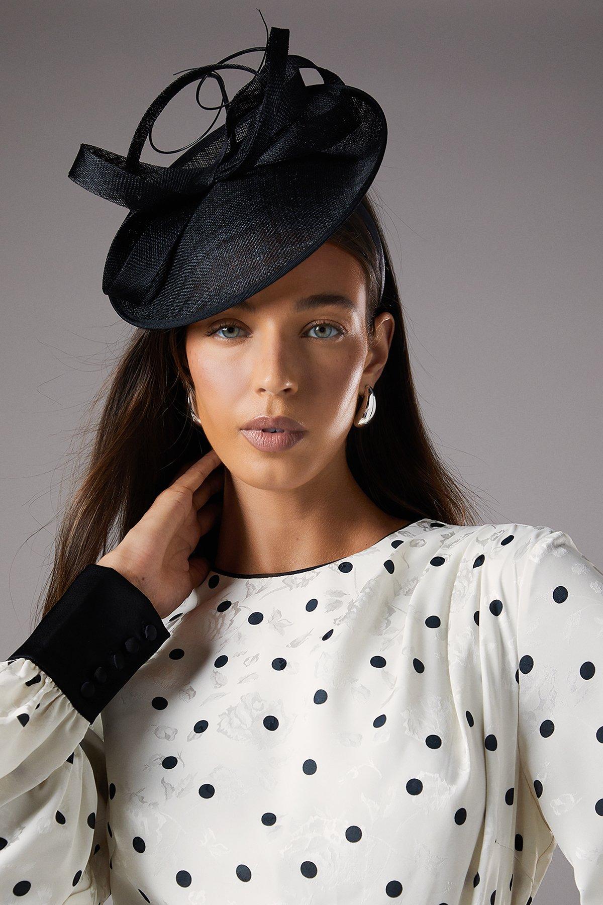 Coast Black Side Facing Structured Fascinator | PrettyLittleThing