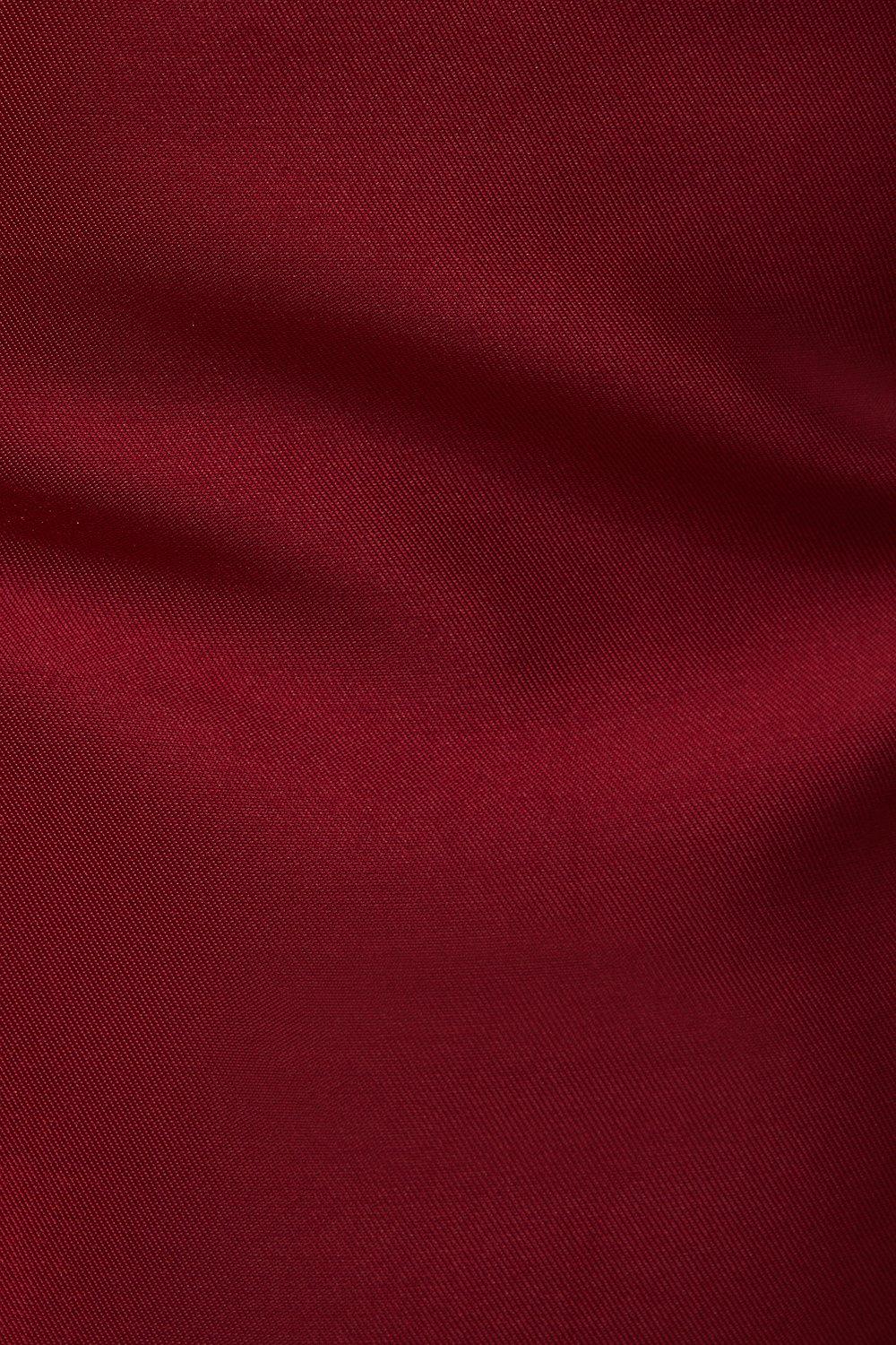 Warehouse Dark Red Structured Puff Sleeve Bardot Midi Dress ...