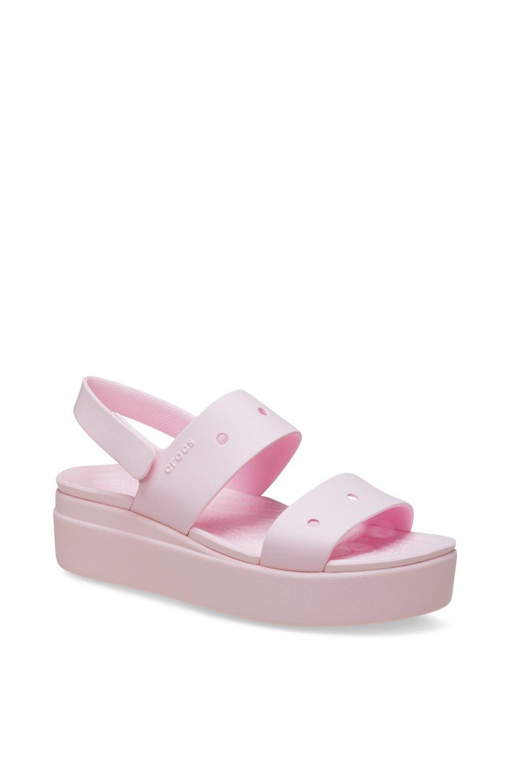 Crocs Light Pink Brooklyn 4U Wedge | PrettyLittleThing