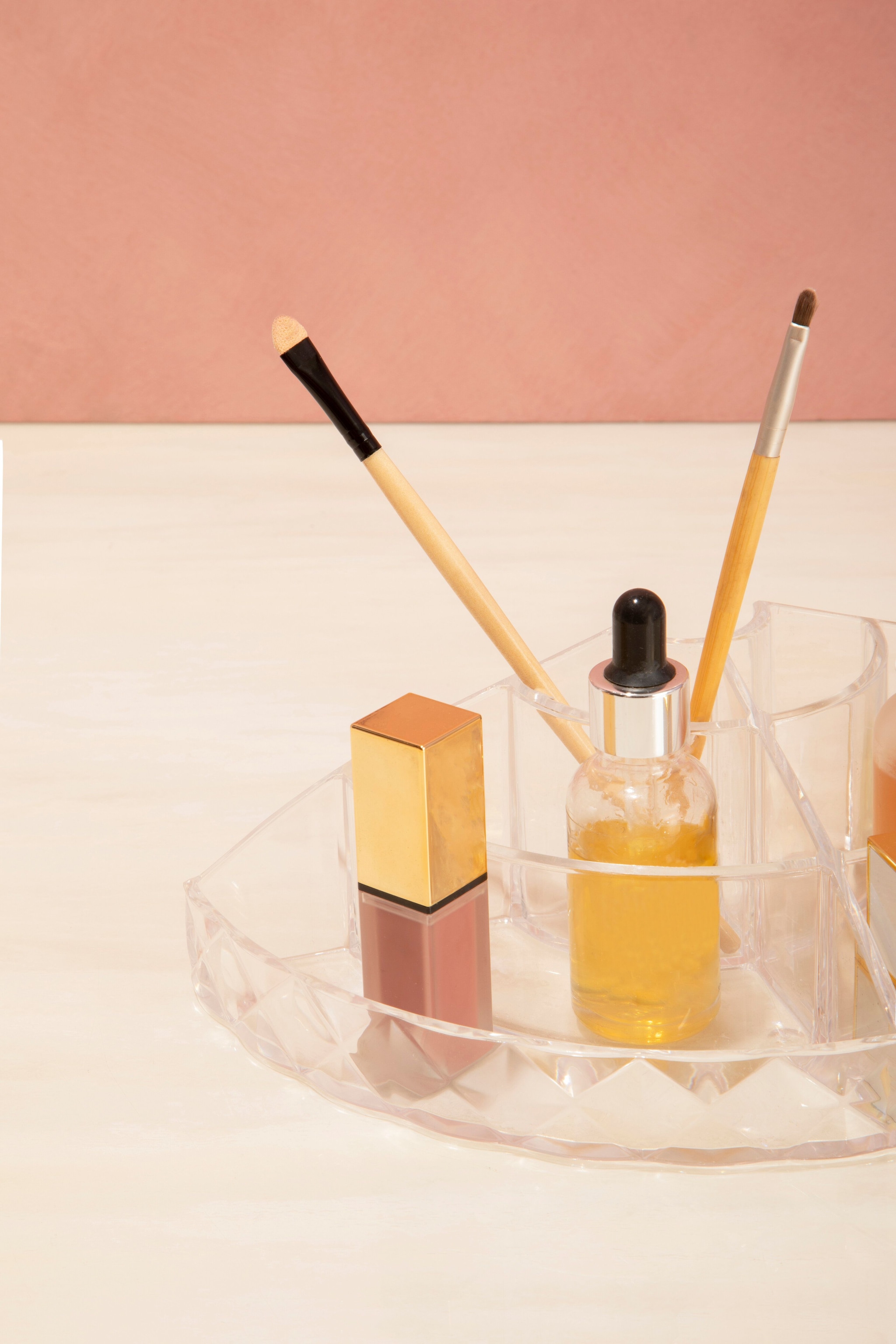 Orsina Clear Beauty Semi Round Diamond Cosmetic Organiser | PLT